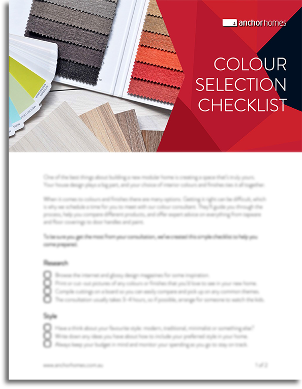 Colour Selection Checklist